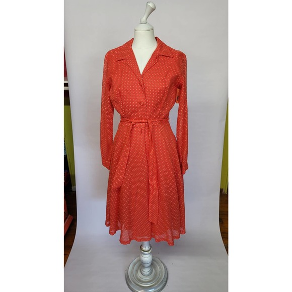miss sandy | Dresses | Sm Vintage Red Polka Dot Miss Sandy Dress | Poshmark